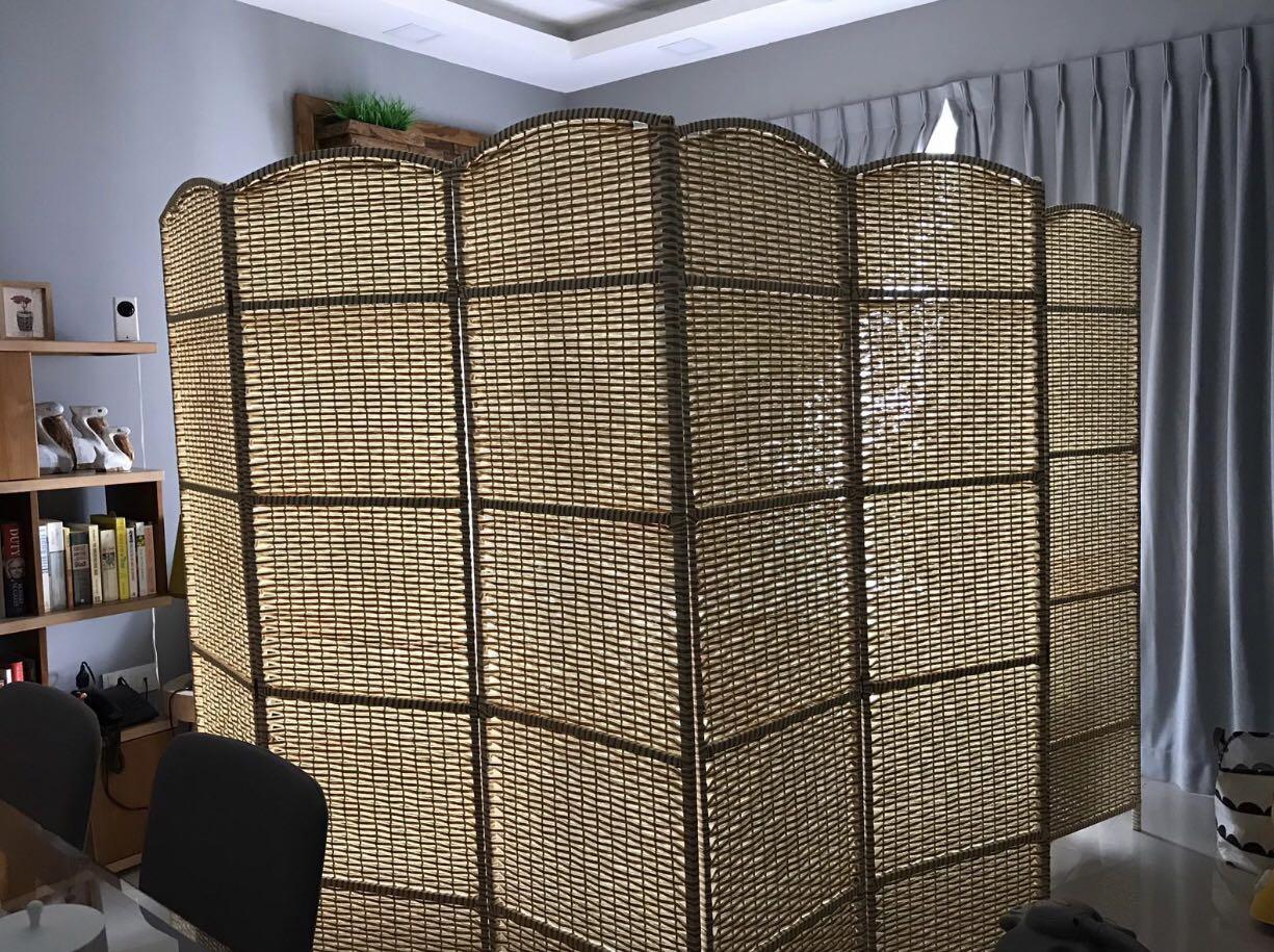 L shape room divider / partition/ folding screen, Furniture & Home ...