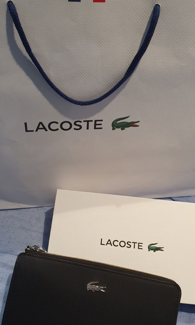 Lacoste Paper Bag and walletBox, Luxury, Bags & Wallets on Carousell