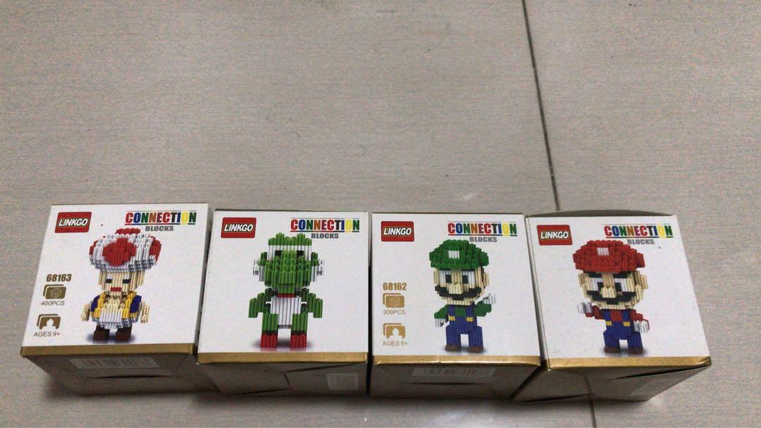 Nanoblocks Super Mario Brothers Luigi Yoshi Toad, Hobbies & Toys, Toys ...
