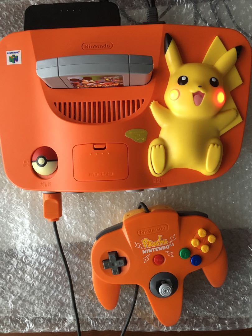 Pikachu N64 Nintendo 64 Japanese Set Console, Video Gaming, Video Games ...