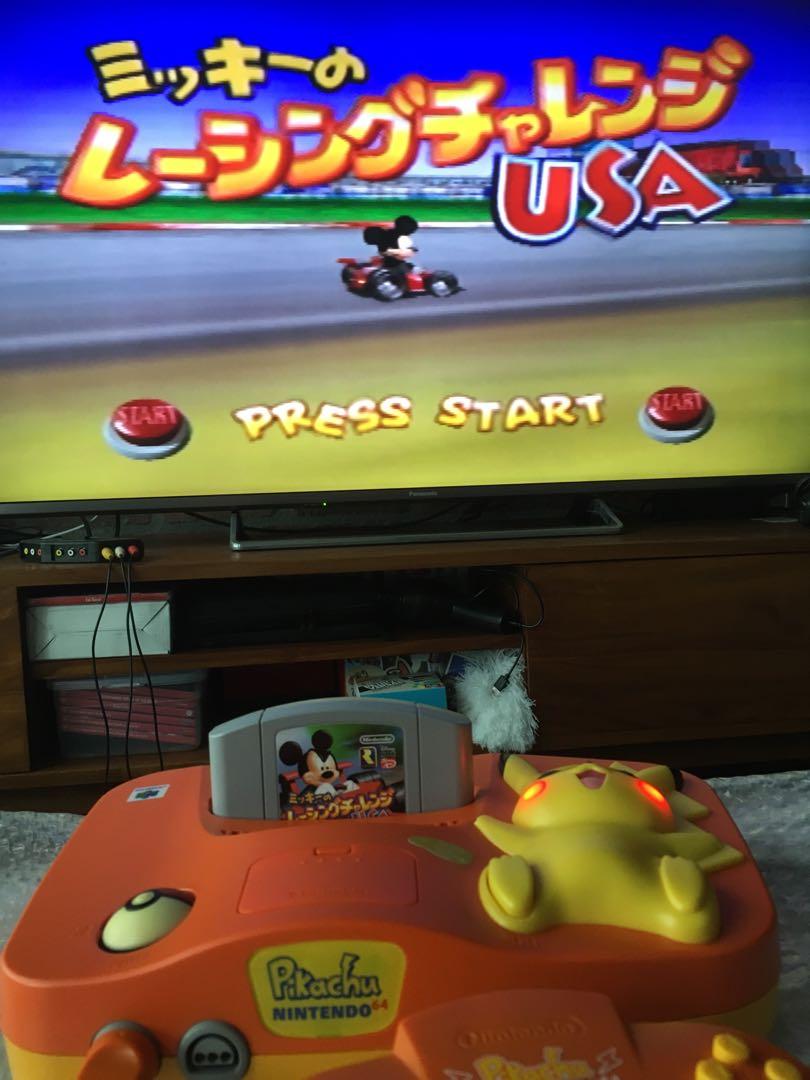 Pikachu N64 Nintendo 64 Japanese Set Console, Video Gaming, Video Games ...