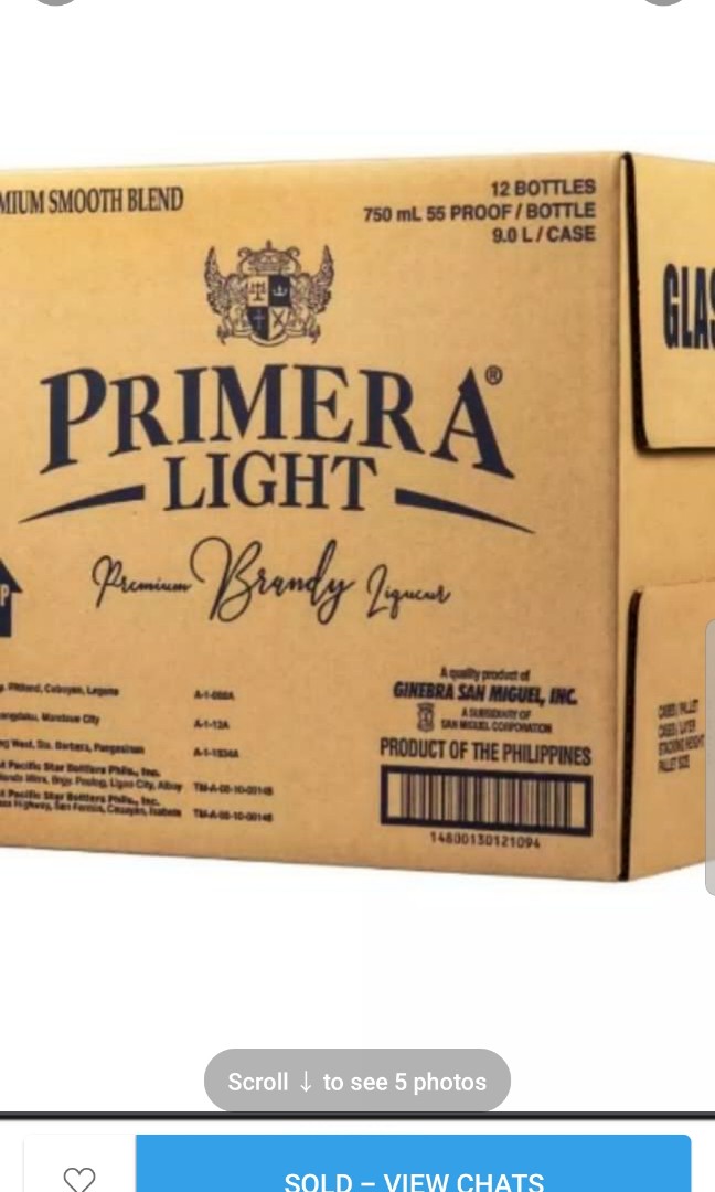 Primera Light Brandy, Food & Drinks, Local Eats on Carousell
