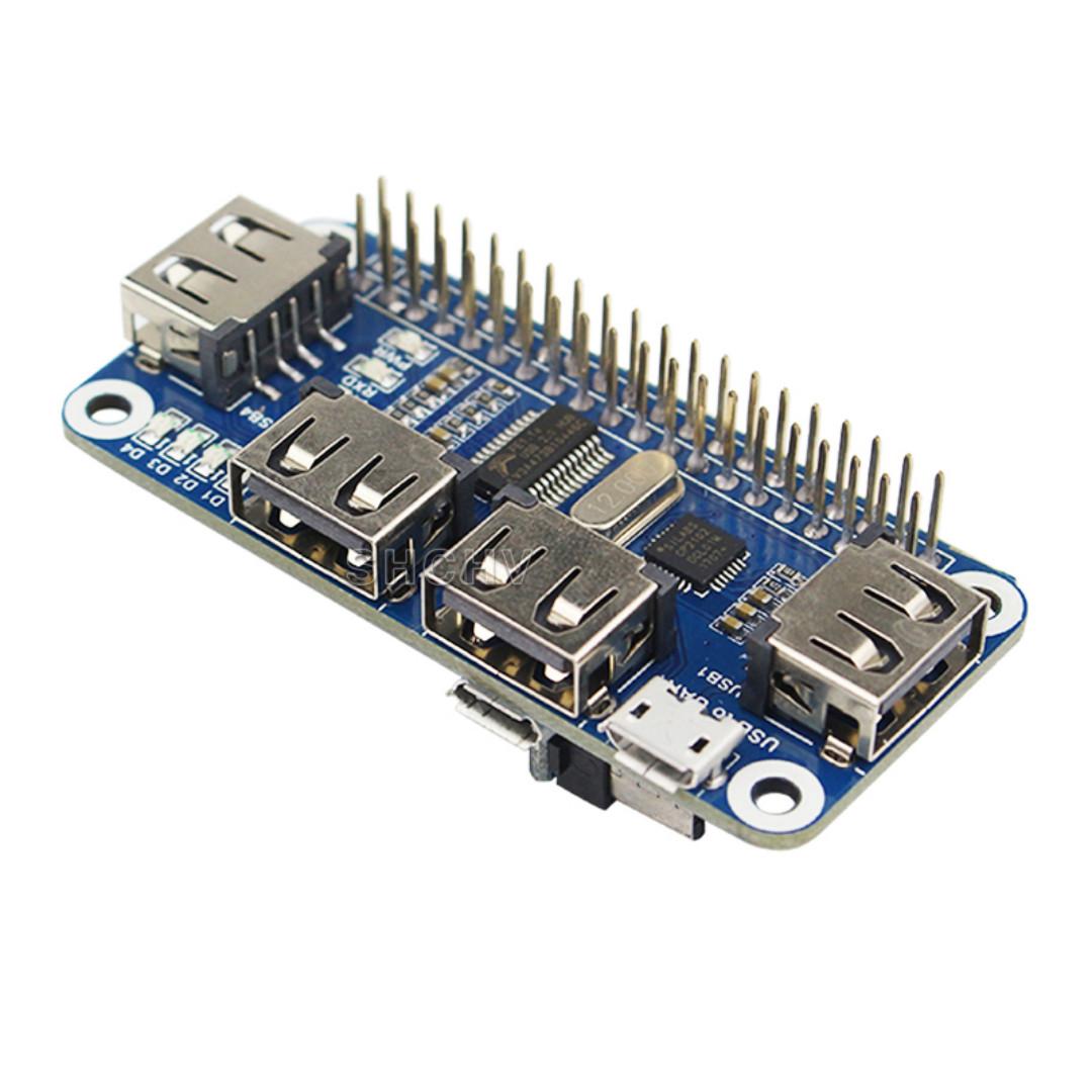 Raspberry Pi/ Pi Zero USB擴展板 4 Port USB HUB HAT for Raspberry Pi, 電腦 ...
