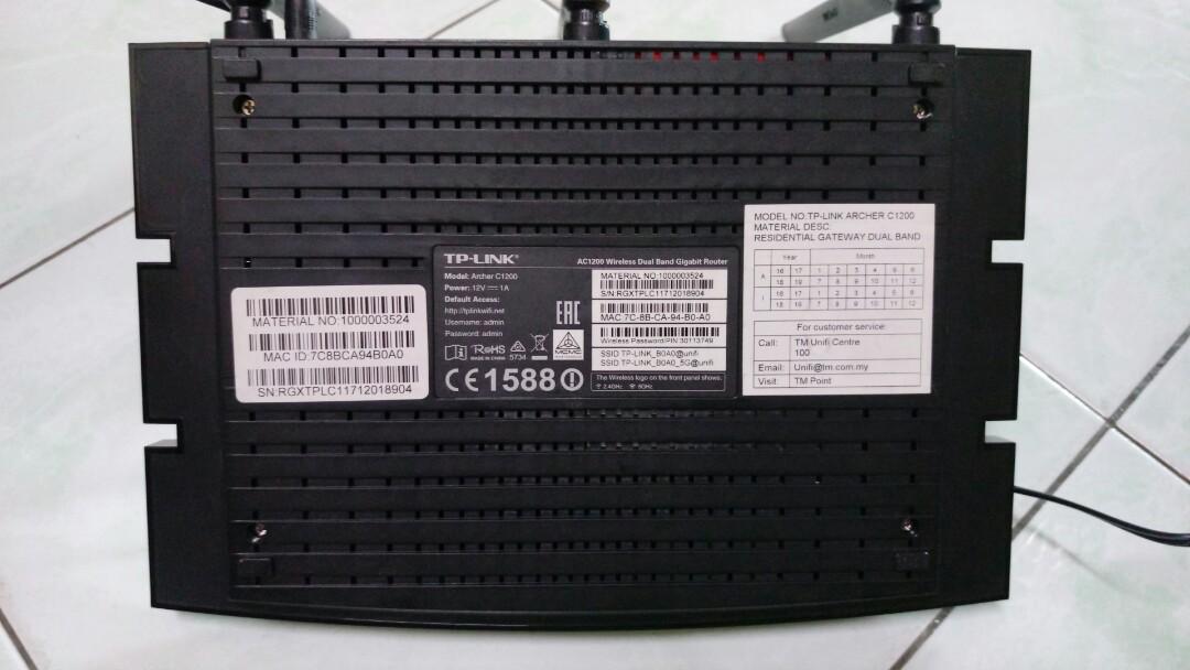 Tplink AC 1200 Wireless Dual Band Router, Computers & Tech, Parts ...