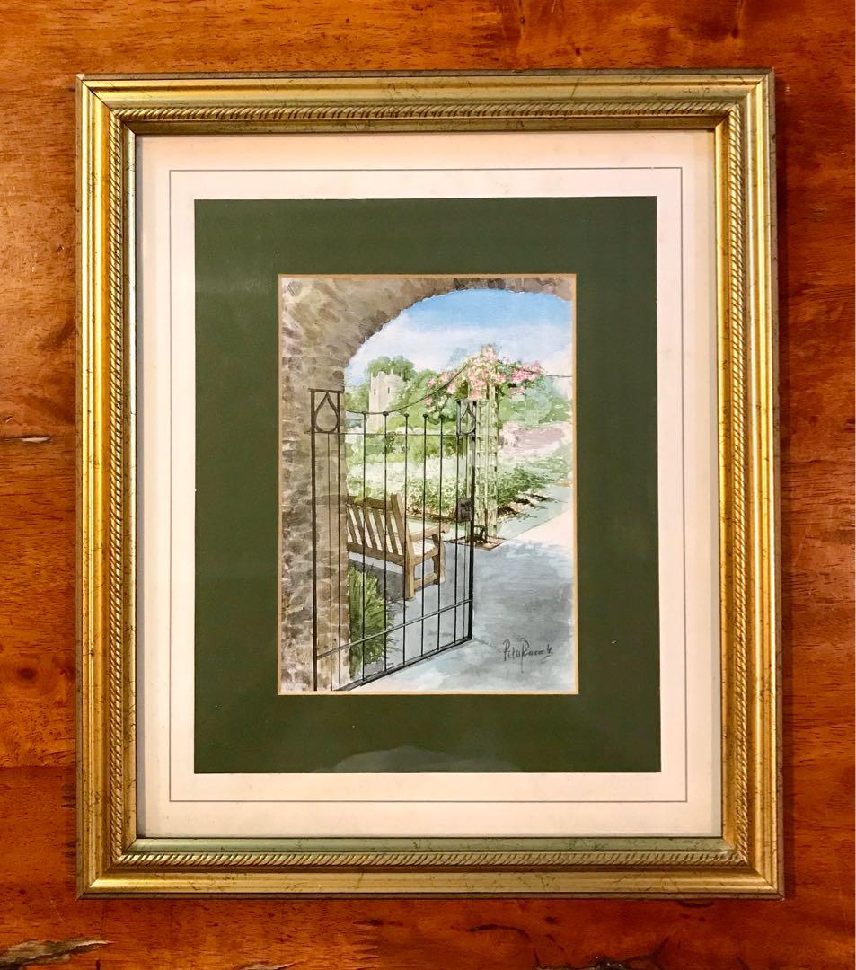 Vintage Art Print of watercolour by Peter Peacock 35x30cms, Furniture ...