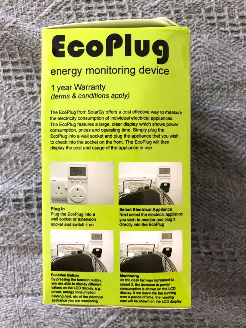 EcoPlug Electricity Monitoring Device, TV & Home Appliances, Electrical ...