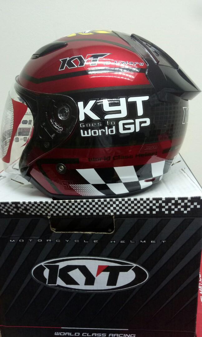 Helmet KYT (DJ MARU), Motorcycles, Motorcycle Apparel on Carousell