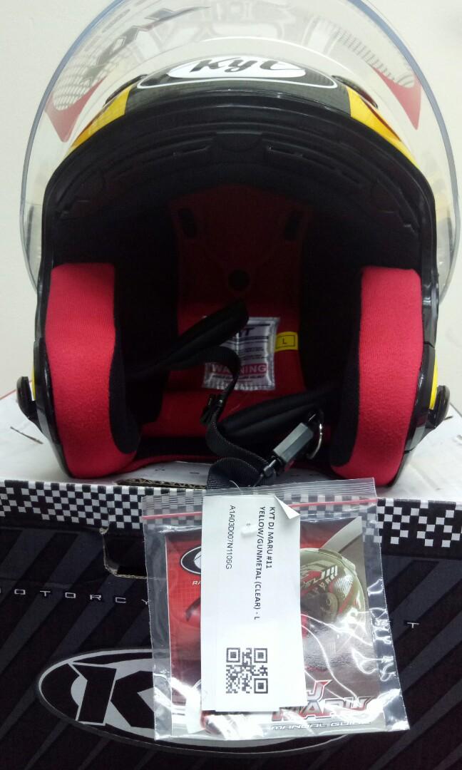 Helmet KYT (DJ MARU), Motorcycles, Motorcycle Apparel on Carousell