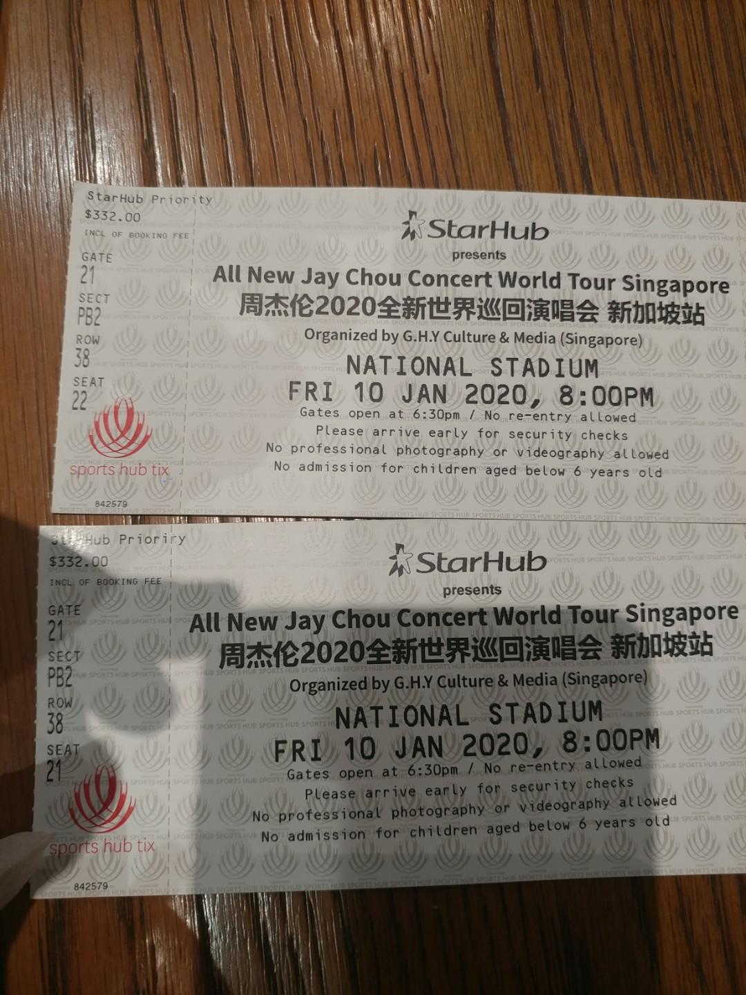 Jay chou concert world tour singapore, Tickets & Vouchers, Event ...