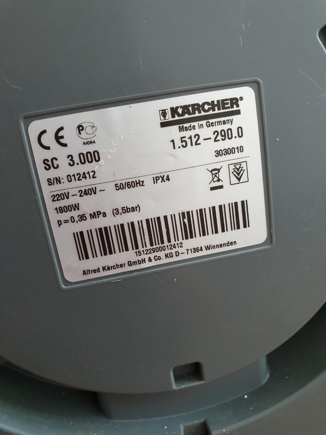 Karcher Steam Cleaner SC3.000, TV & Home Appliances, Vacuum Cleaner ...