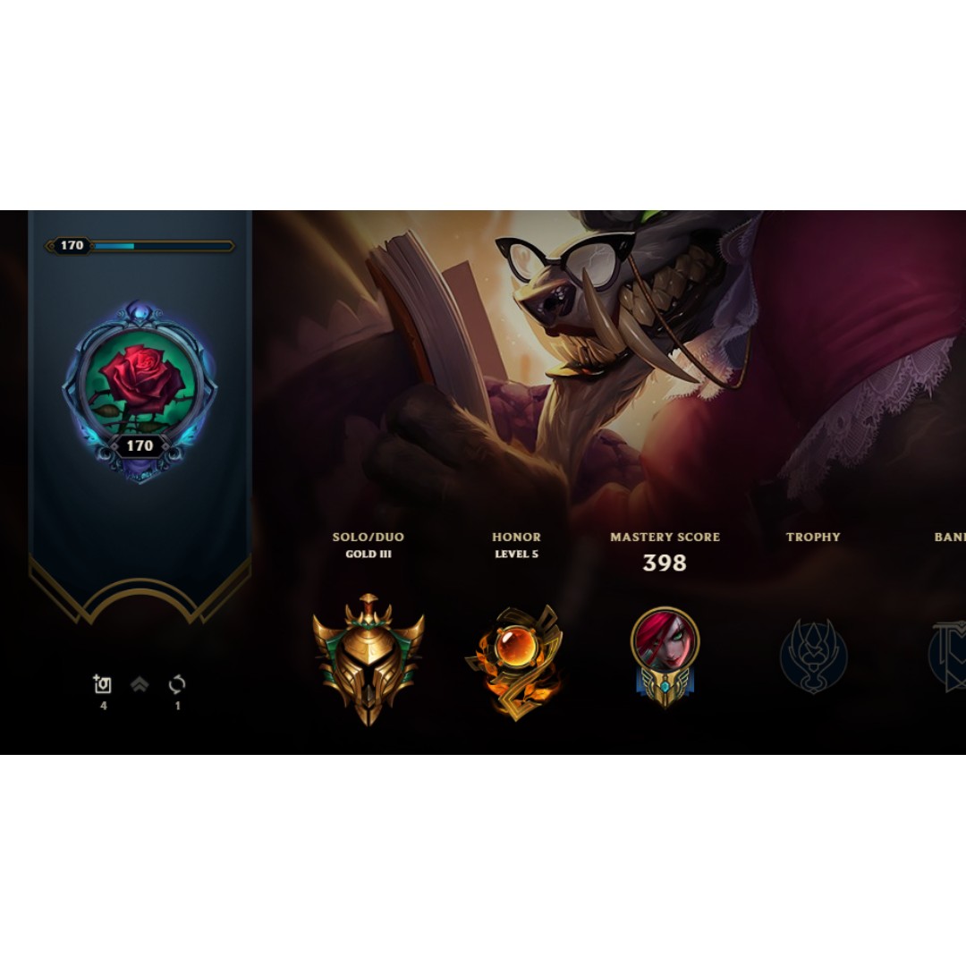 League of Legends Gold 3 Account | 107 Champions, Video Gaming, Gaming ...