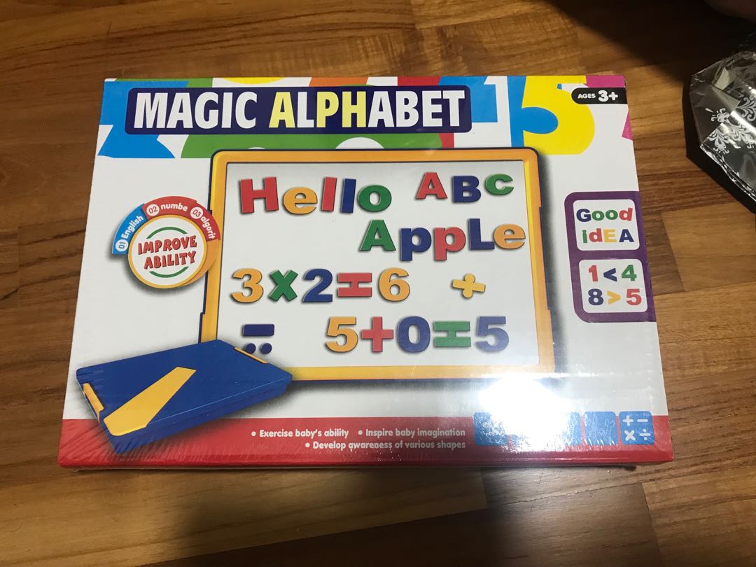 Magic magnetic alphabet board, Hobbies & Toys, Toys & Games on Carousell