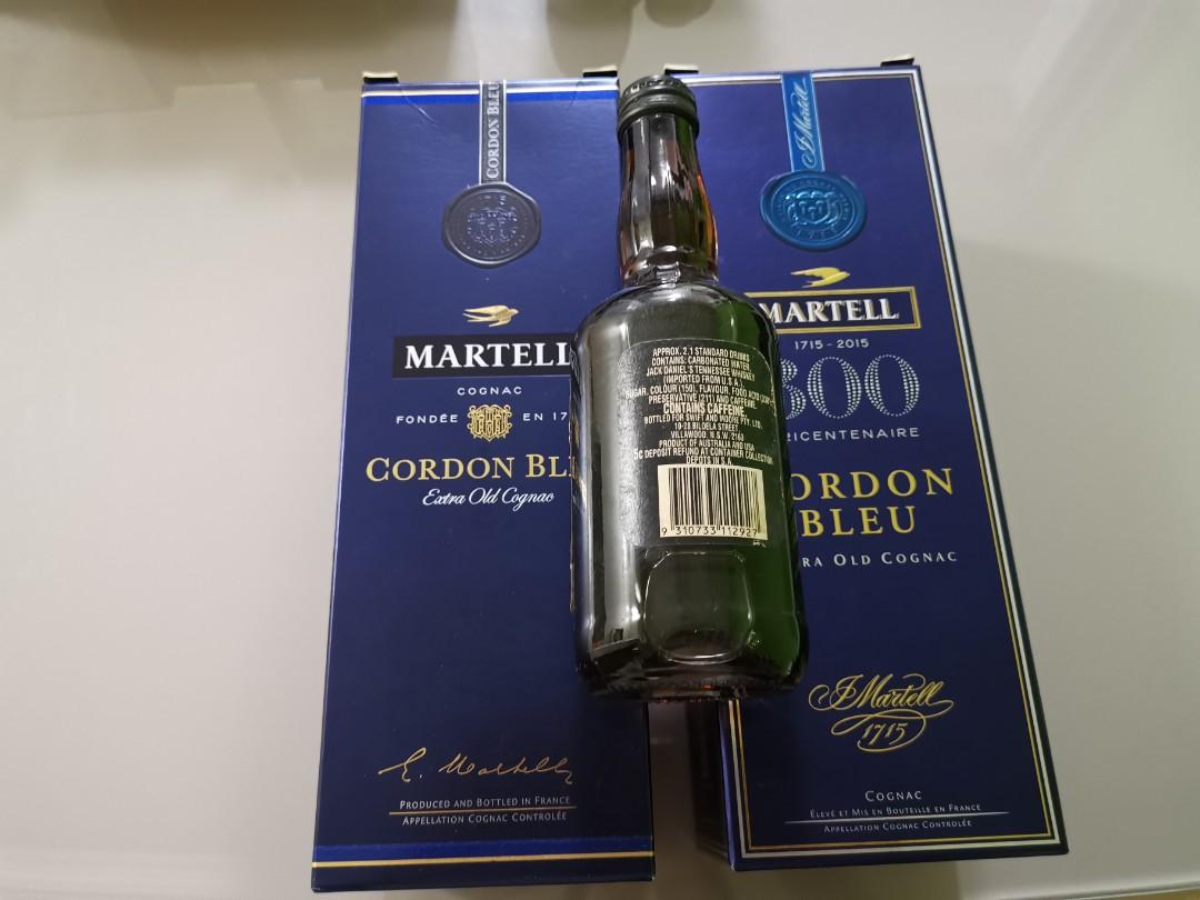 Martell Cordon Bleu 1L Jack Daniel's whiskey cola 300 tricentenaire ...