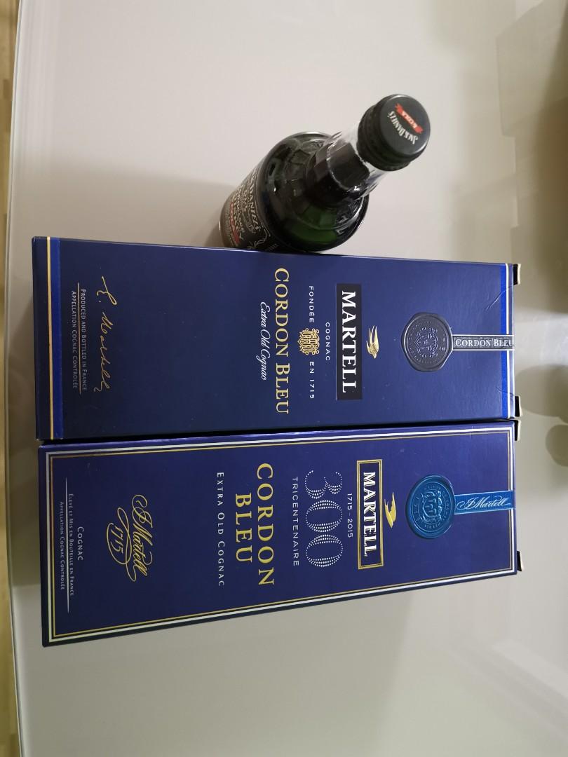 Martell Cordon Bleu 1L Jack Daniel's whiskey cola 300 tricentenaire ...