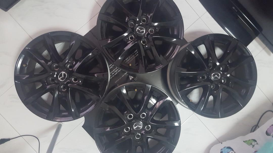 Mazda 3 16inch 5x114.3 Original Rims - Glossy black, Car Accessories ...