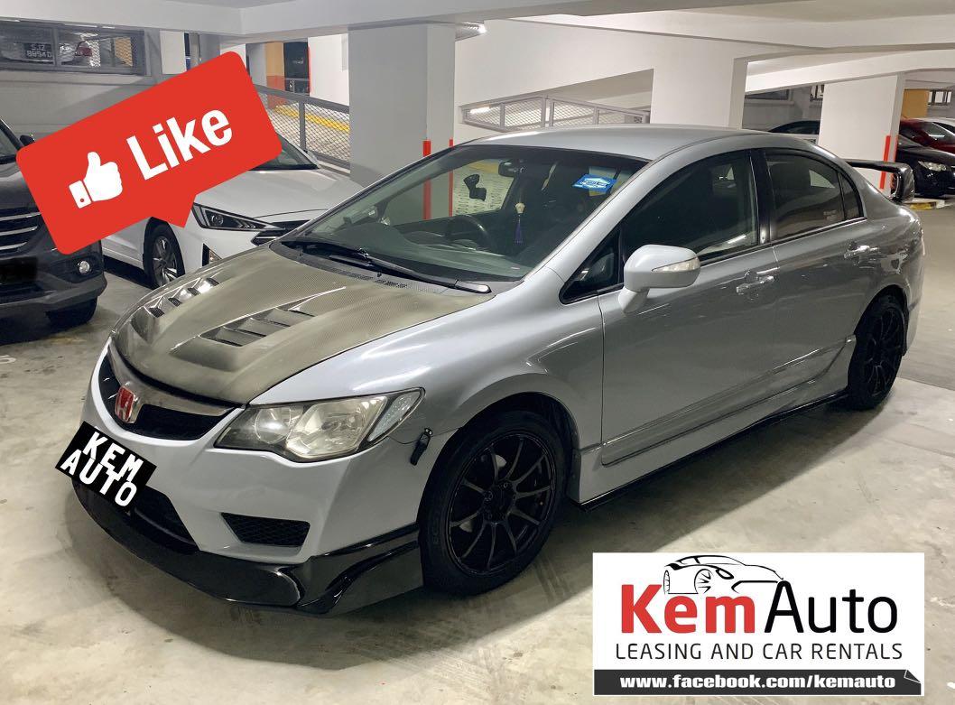 Nardo Grey Honda Civic 1.8A Type R bodykit Drift Racing Exhaust, Cars ...