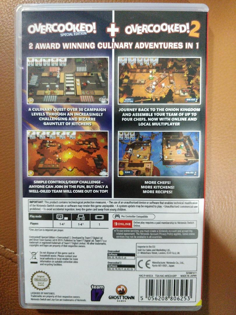 Overcooked + Overcooked 2 Nintendo Switch, Video Gaming, Video Games ...