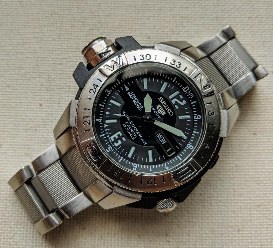Seiko Map Meter 7S26-02KO Automatic Watch, Men's Fashion, Watches ...