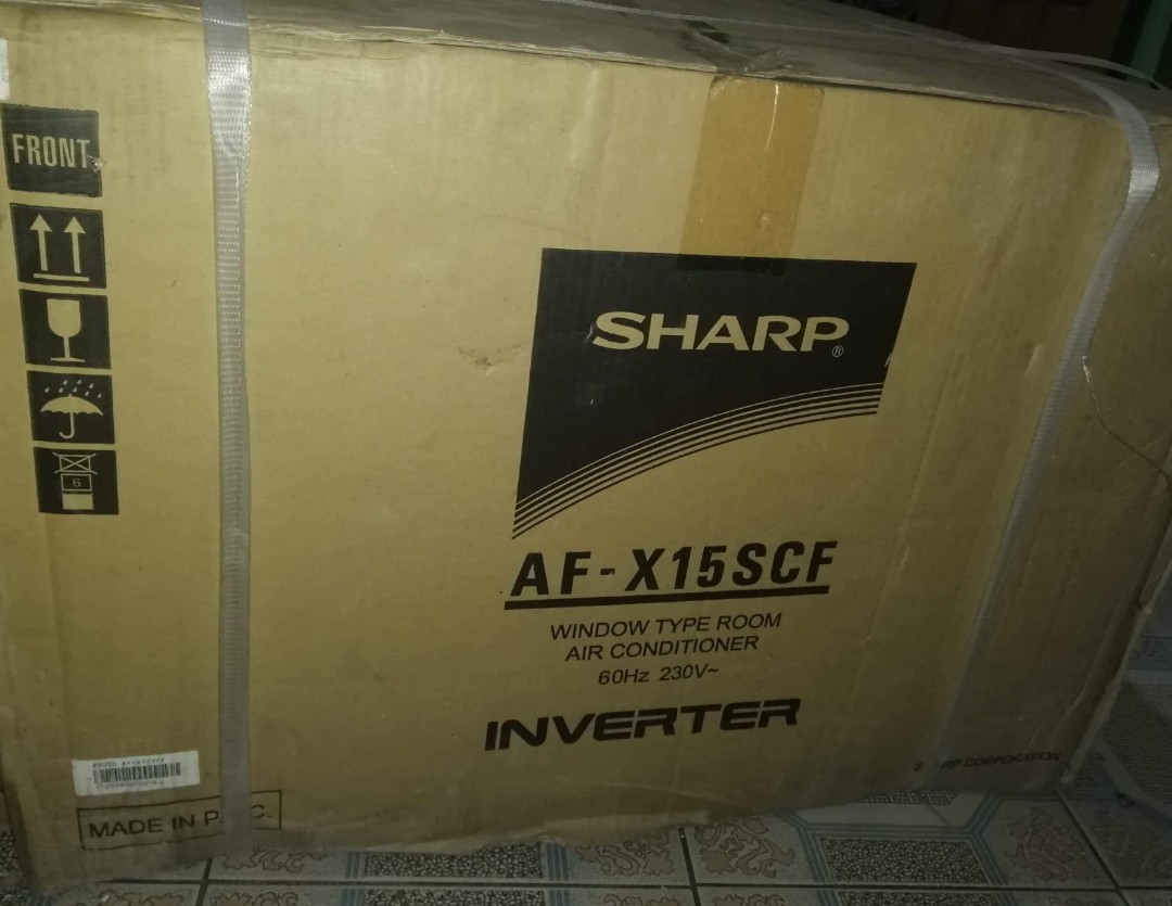 SHARP 1.5HP INVERTER WINDOW TYPE AIRCON, TV & Home Appliances, Air ...