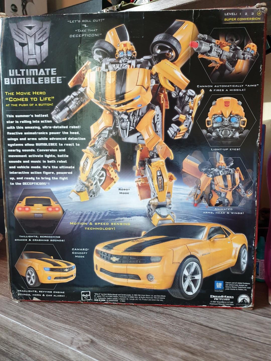 Ultimate Bumblebee (2007)—reactive animatronics., Hobbies & Toys, Toys ...