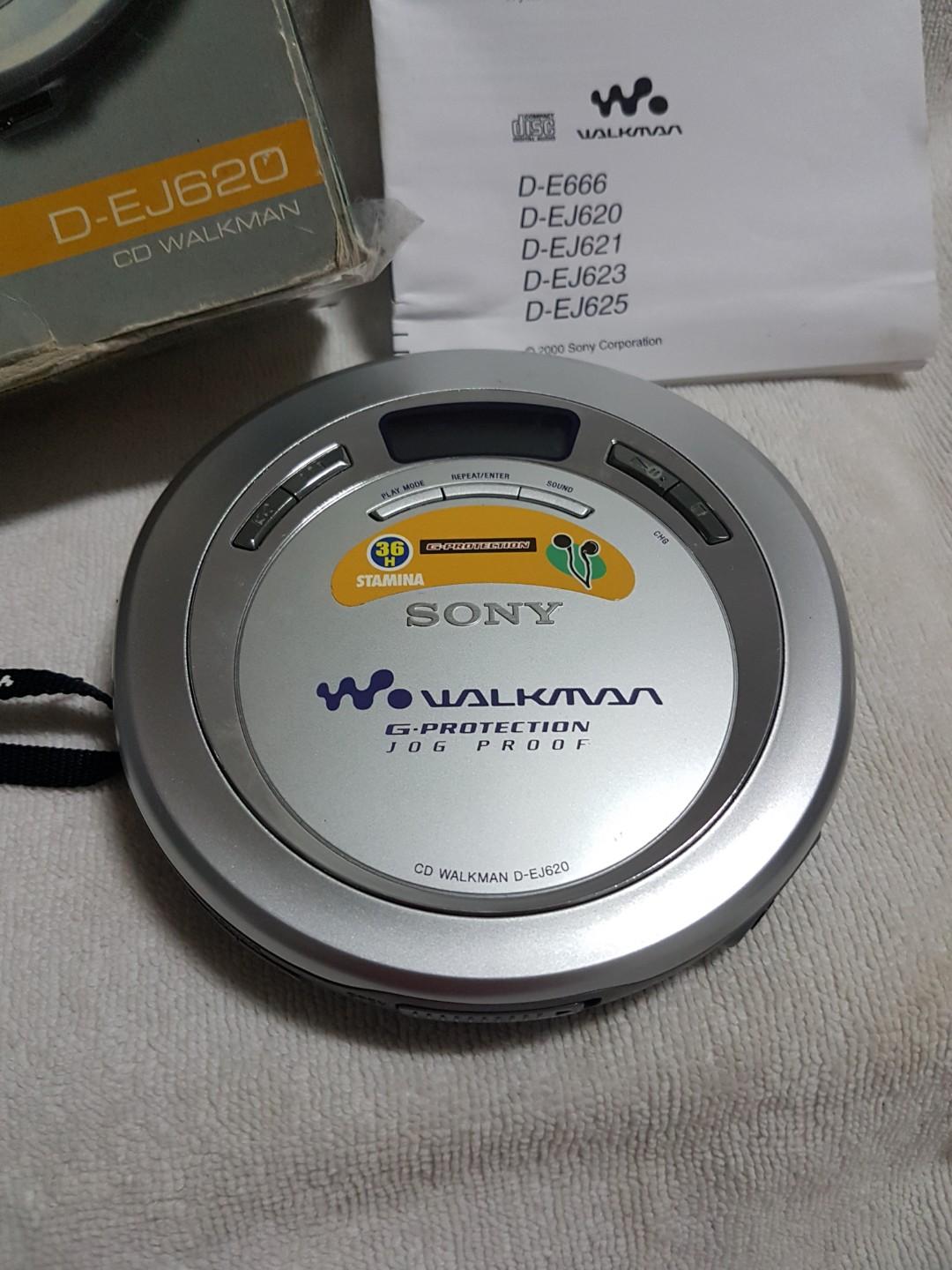 Vintage Sony D-EJ620 Portable Personal CD Player / Discman / Walkman, Audio, Portable Music ...