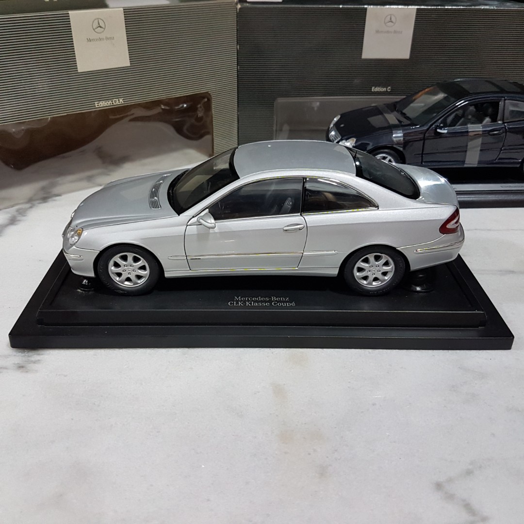 1:18 Dealer Mercedes-Benz CLK-class silver Kyosho scale model car ...