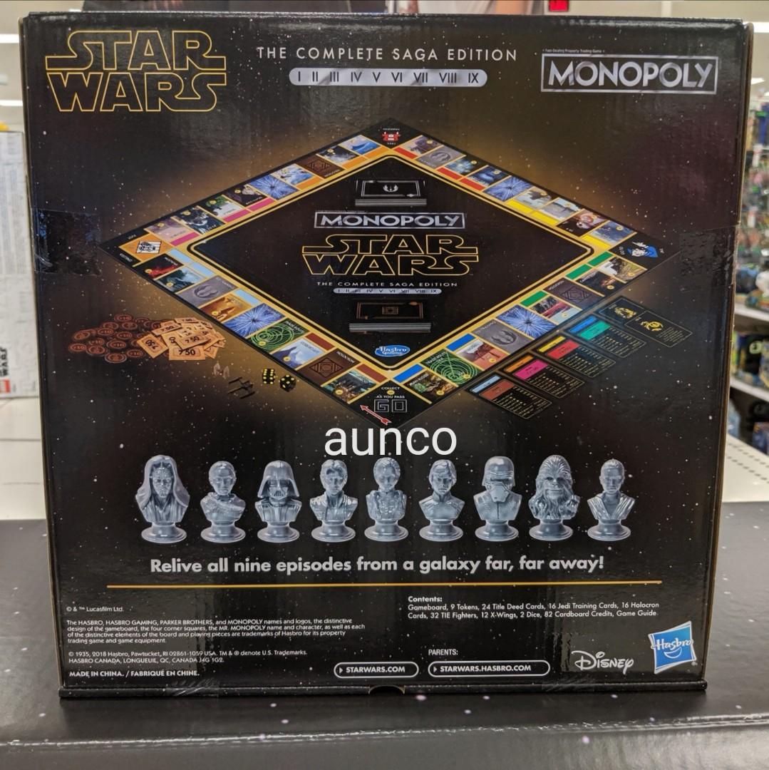 (Preorder) 2018 Monopoly Star Wars Complete Saga Edition Hasbro E8066 ...