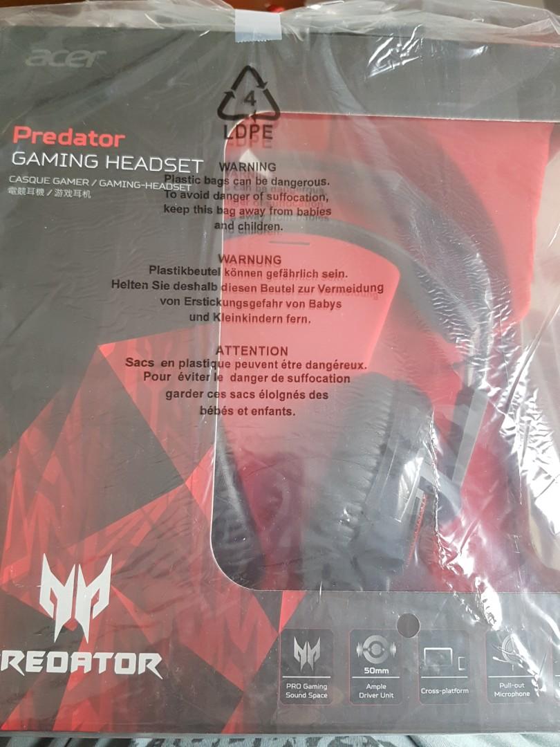 Acer Predator Gaming Headset, Computers & Tech, Parts & Accessories ...