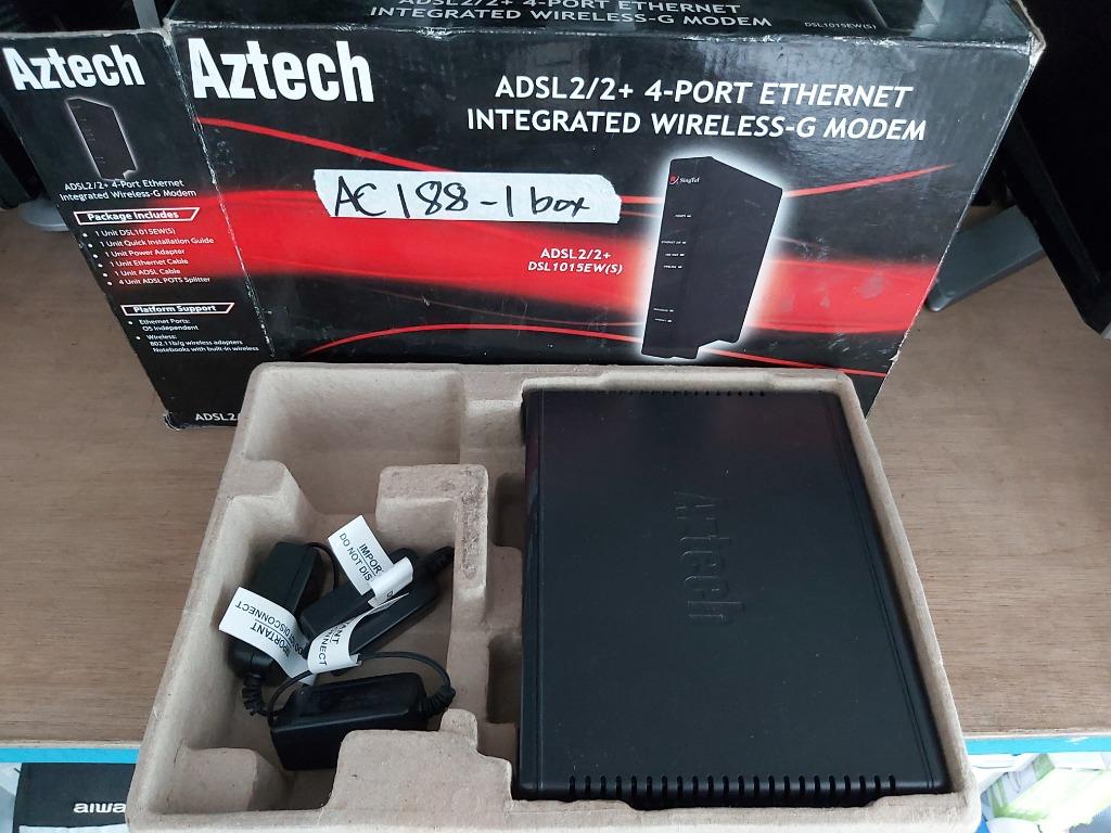 Ethernet Integrated Wireless-G Modem Aztech ADSL2/2+4Port @ P1800 Each ...