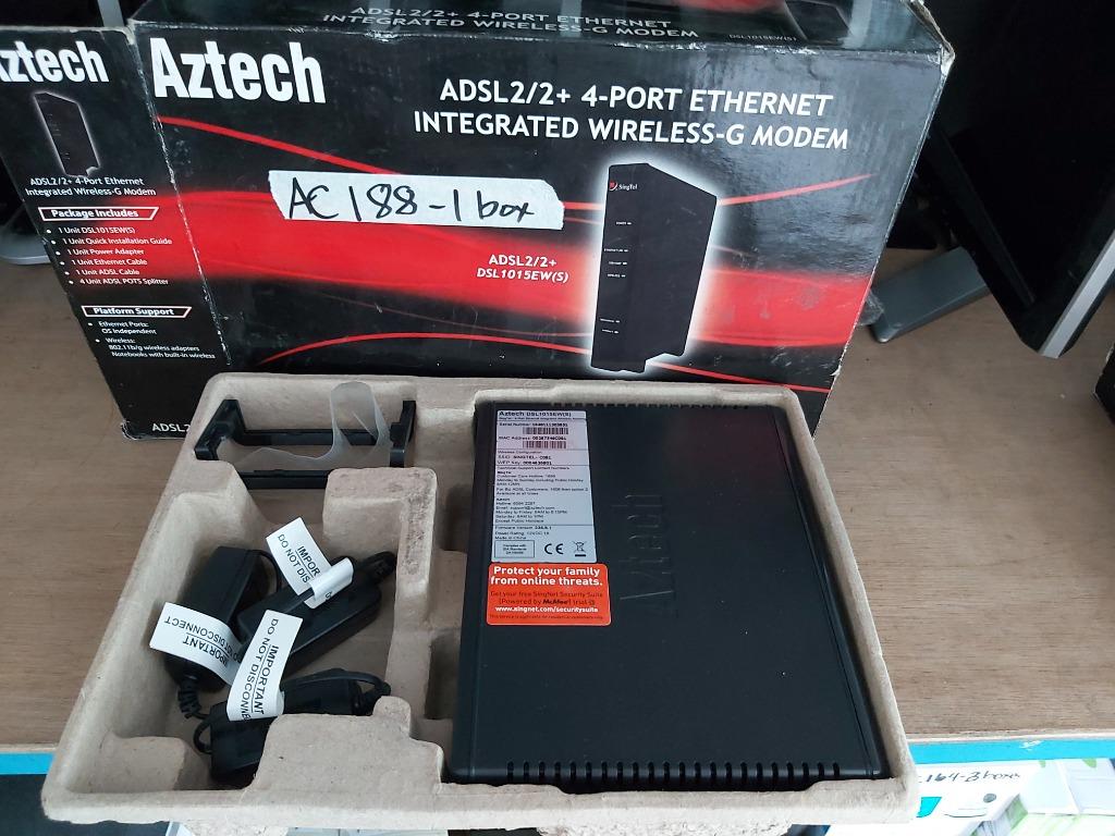 Ethernet Integrated Wireless-G Modem Aztech ADSL2/2+4Port @ P1800 Each ...