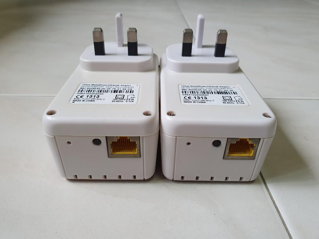 Aztech Gigabit Powerline HD 1Gbps Ethernet Adaptor, Computers & Tech ...