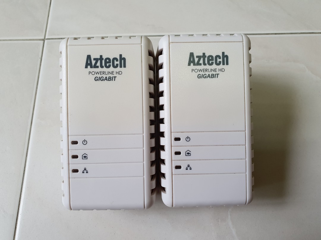 Aztech Gigabit Powerline HD 1Gbps Ethernet Adaptor, Computers & Tech ...