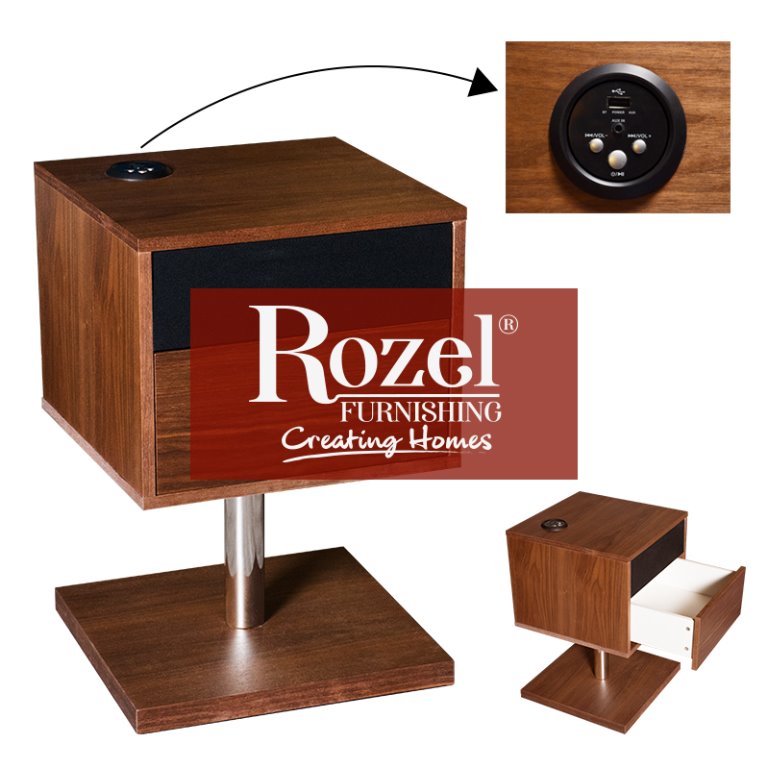 Bedside Table (Bluetooth, USB Port, Sound System), Furniture & Home ...