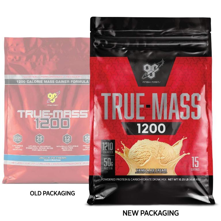 BSN DryBag & True-Mass 1200 Protein Mass Gainer (10 lbs), Health ...