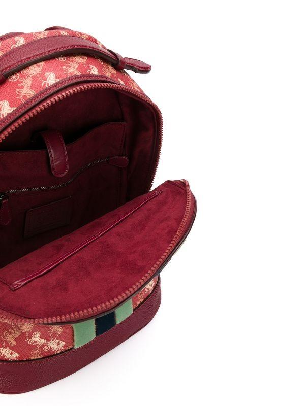 Coach barrow backpack with horse and carriage print and varsity, Women ...