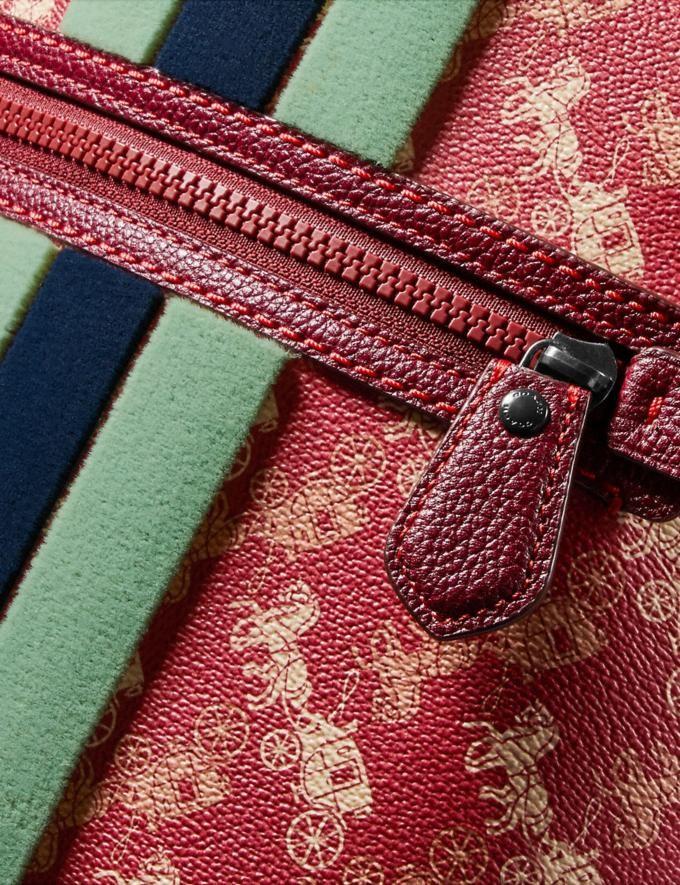 Coach barrow backpack with horse and carriage print and varsity, Women ...