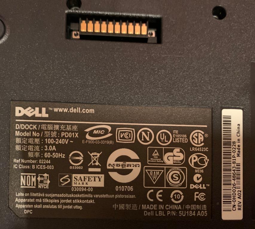 Dell Docking Station PD01X including power adapter, Computers & Tech ...