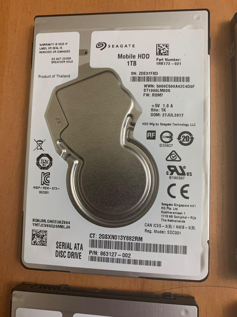 Hard Disk 1T, Computers & Tech, Parts & Accessories, Hard Disks & Thumbdrives on Carousell