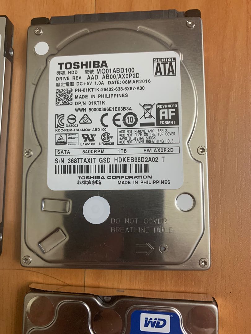 Hard Disk 1T, Computers & Tech, Parts & Accessories, Hard Disks ...
