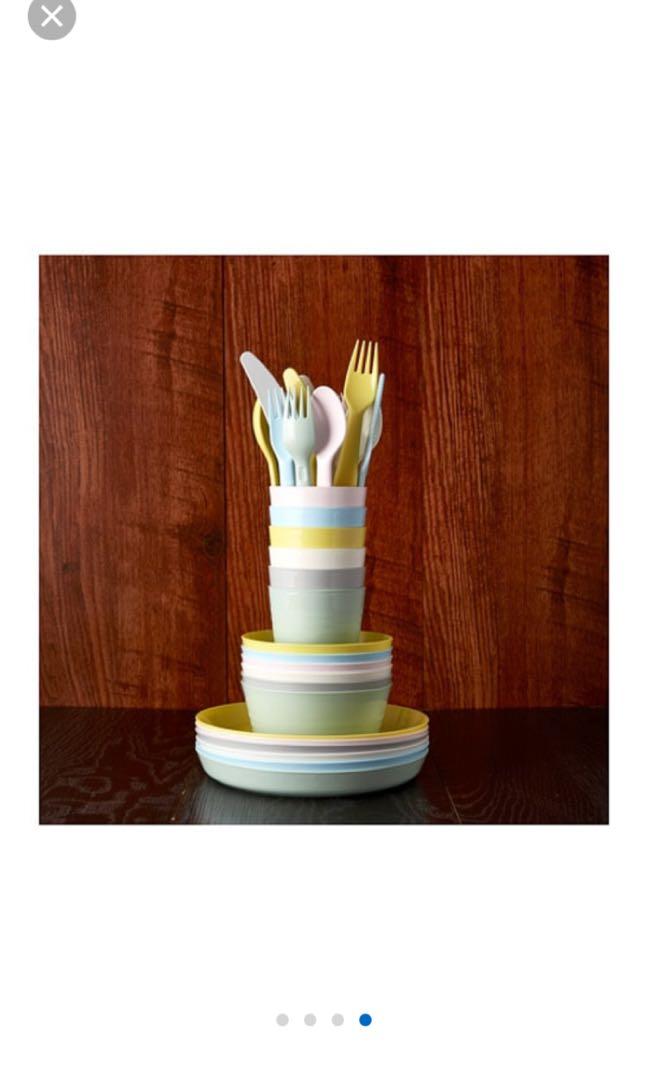 Ikea Kalas Plate Bowl Cup Set, Furniture & Home Living, Kitchenware ...