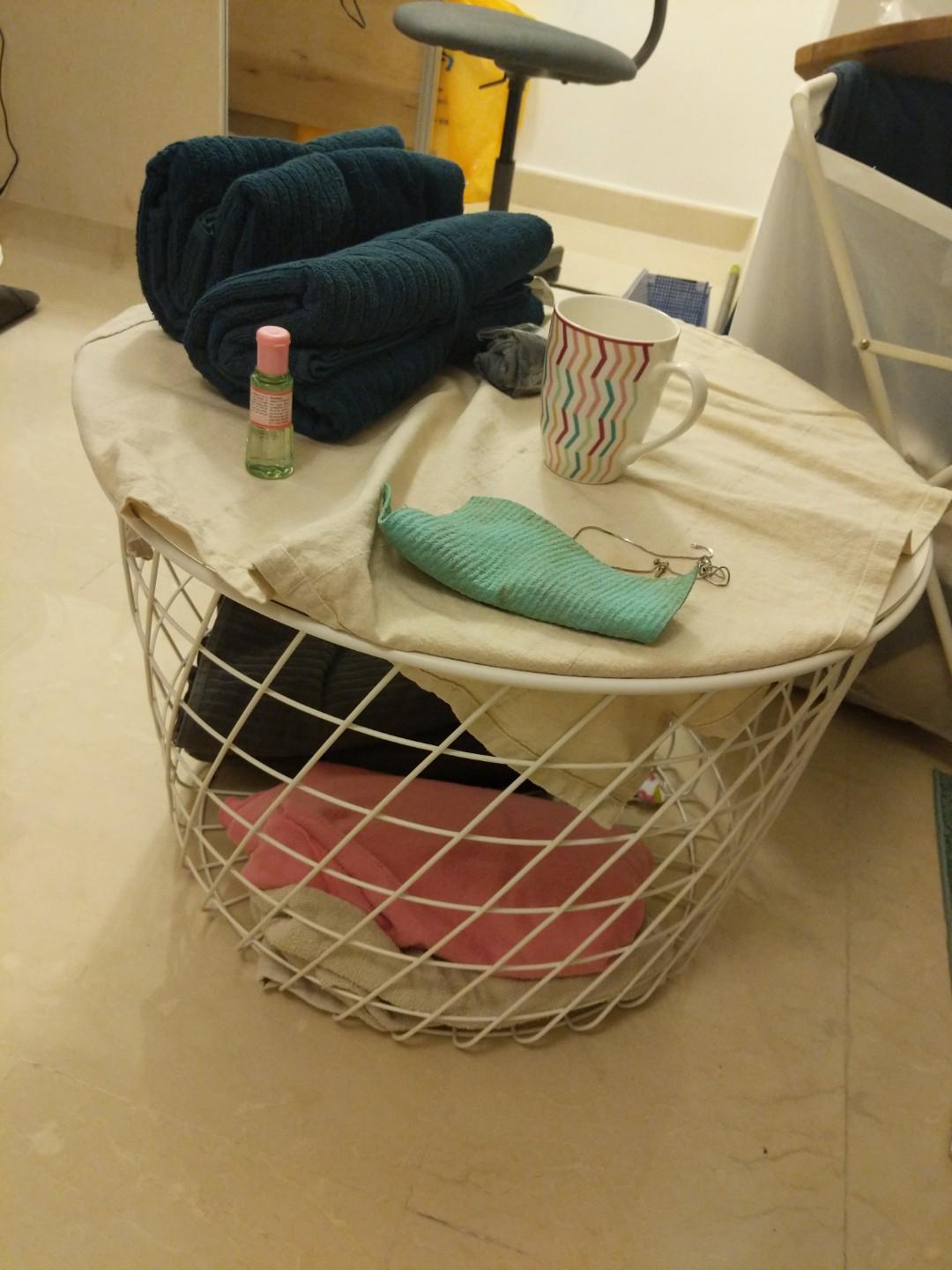 IKEA Kvistbro storage round coffee table (with storage), Furniture ...