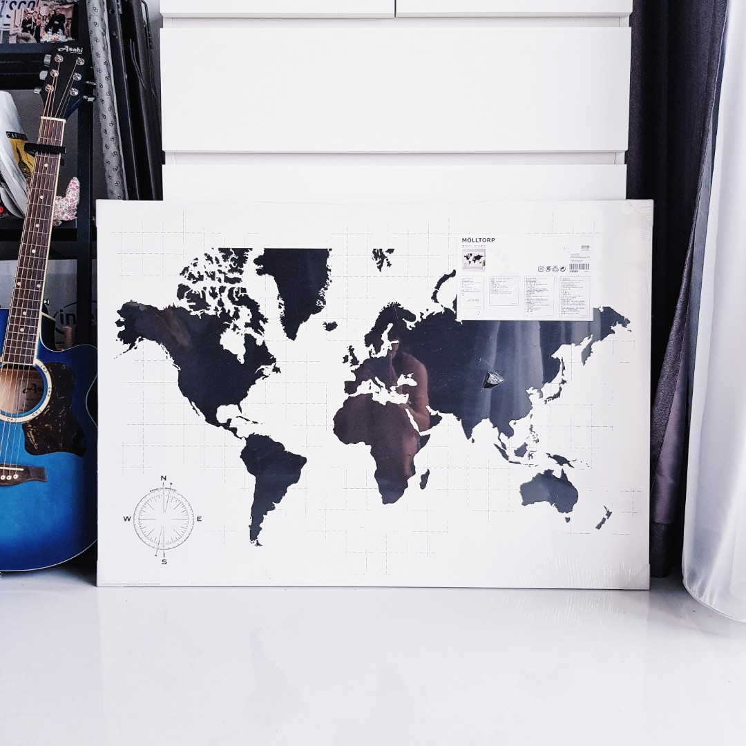 Ikea Molltorp Chalkboard Map Planner, Furniture & Home Living ...
