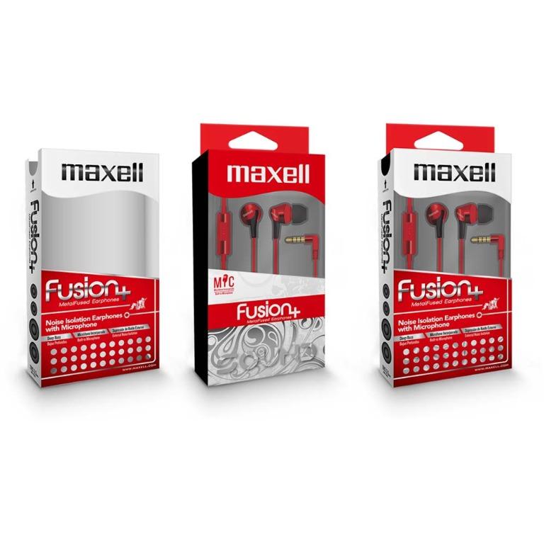 Maxell Fusion+ Ear Buds with Built-in earphone Microphone Fury for ...