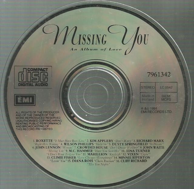 CD冇花 舊版 七八十年代 英文舊歌精選 靚聲 MISSING YOU ROXETTE RICHARD MARX DUSTY SPRINGFIELD JOHN LENNON, 興趣及遊戲 ...