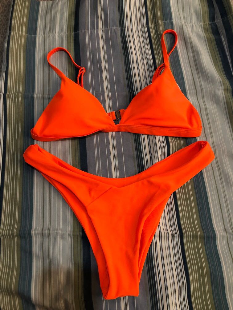 Neon orange bikini, Women's Fashion, Swimwear, Bikinis & Swimsuits on ...