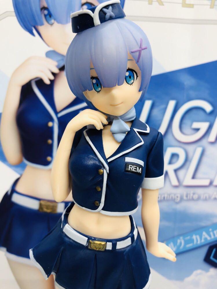 雷姆REM Lugnica AirLines 空姐/空中服務員 模型Figure Welcome to Super Premium Figure Re: Zero 從零開始的異世界生活 Re ...
