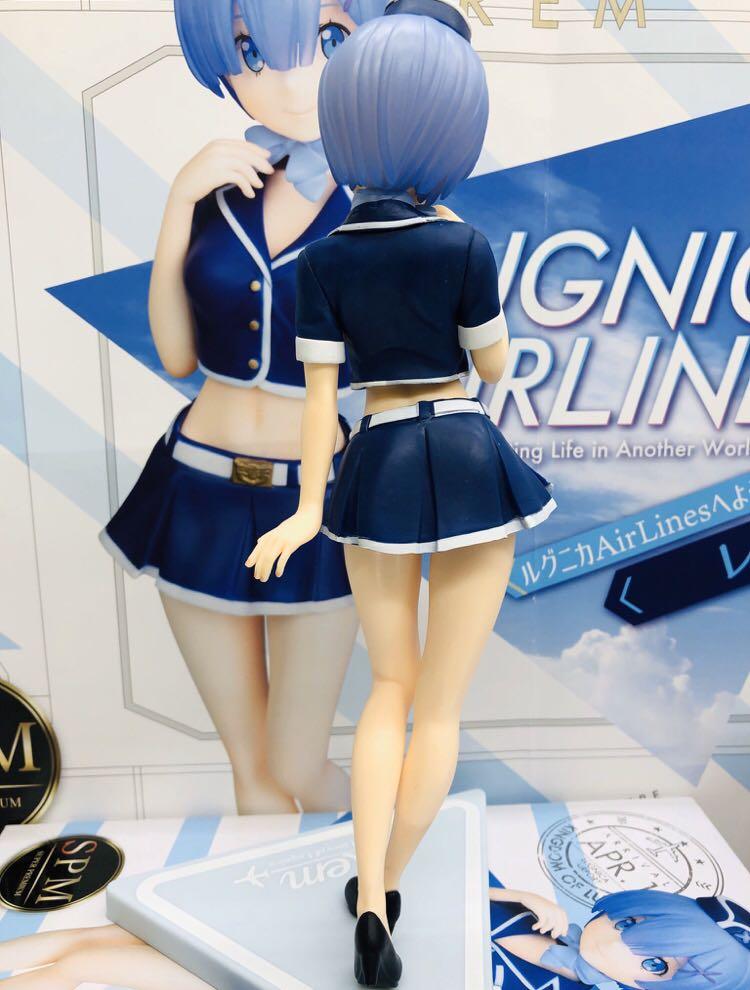 雷姆REM Lugnica AirLines 空姐/空中服務員 模型Figure Welcome to Super Premium Figure Re: Zero 從零開始的異世界生活 Re ...
