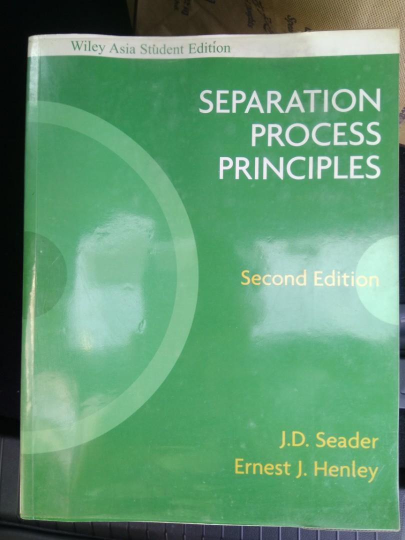 Separation Process Principles book by Seader, Hobbies & Toys, Books ...