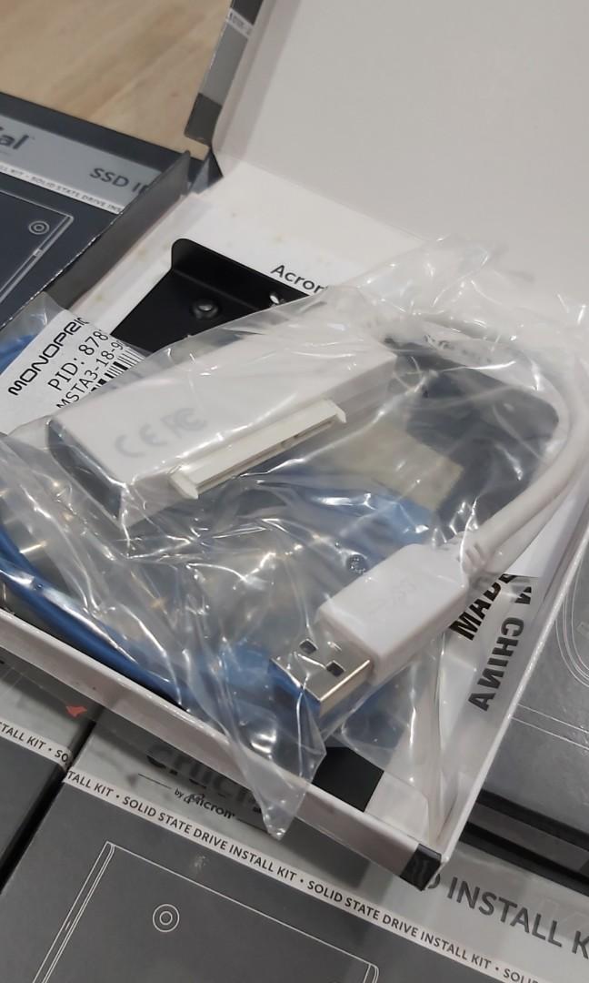 SSD Install Kit WITH USB 3.0 CLONING CABLE AND BRACKET, Computers ...