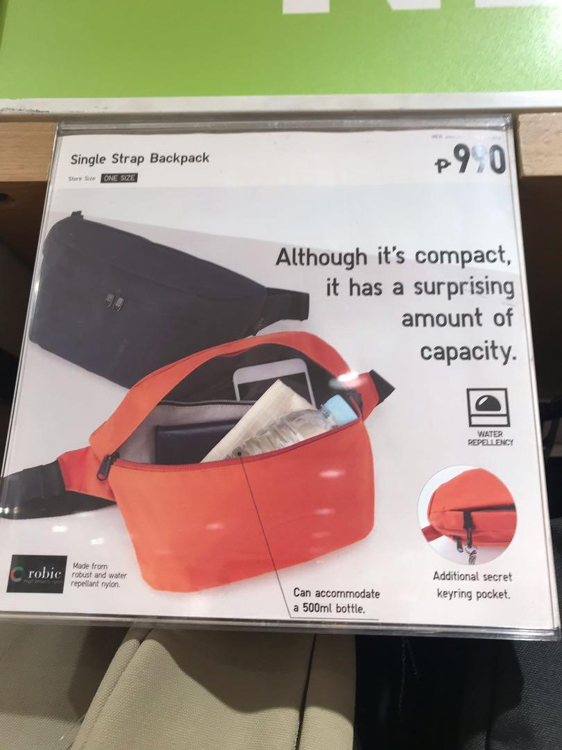 Uniqlo Single Strap Backpack/ Fanny Pack, Men's Fashion, Bags ...